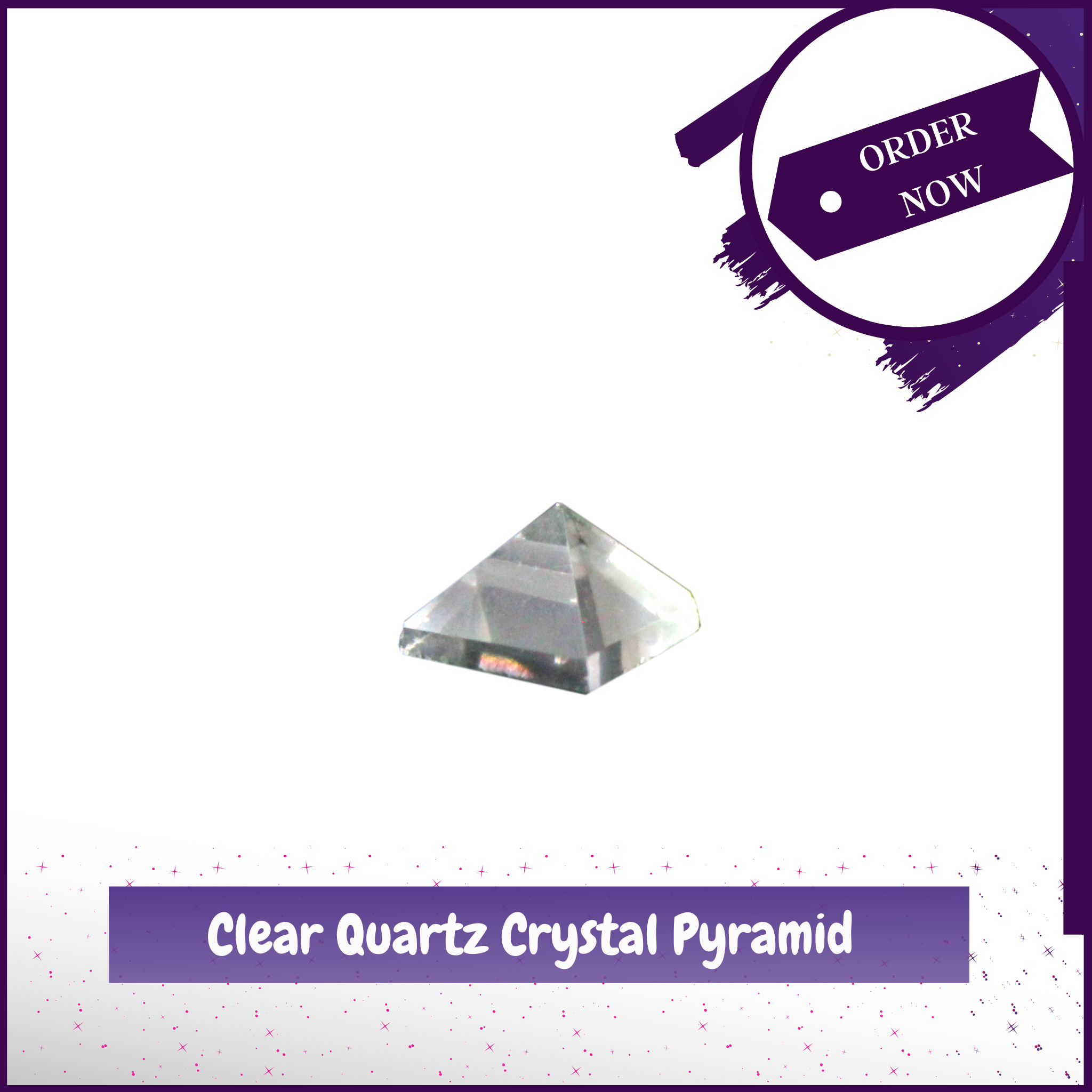 Clear Quartz Crystal 10 mm Pyramid | 51Pyramids